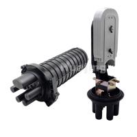 China Compact 96 Cores 5 Ports Vertical Optical Fiber Splice Box Heat Shrinkable Sealing IP68 for sale