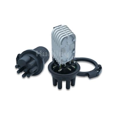China Cable Splice Box 144 Cores 7 Ports Vertical Optical Heat Shrinkable Sealing IP68 Protection for sale