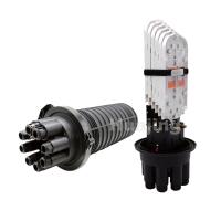 China 144 Cores 7 Ports Vertical Fiber Optic Closure Mechanical Sealing IP68 Protection for sale