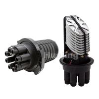 China Vertical Fiber Optic Splice Closure 216 Cores 7 Ports With Mechanical Seal for sale