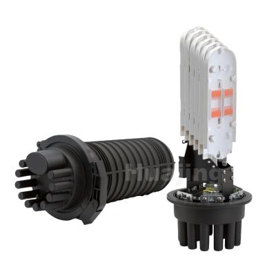 China 144 Cores Vertical Optical Fiber Splice Closure IP68 Protection Level 11 Ports for sale