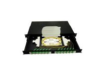 China Drawer Type Optical Fiber Termination Box 19 Inch Supporting Angled Adapter for sale