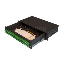 China Drawer Type Optical Fiber Terminal Box 19 Inch 144 Cores With 4 Cable Entrance for sale