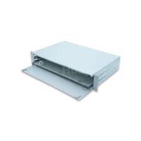 China Drawer Type Fiber Optic Terminal Box 19 Inch With Dustproof Protection Cover for sale