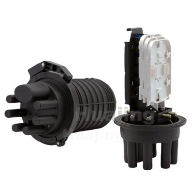China 7 Ports Vertical Fiber Optic Closure 1:16 PLC Splitter Heat Shrinkable Sealing for sale