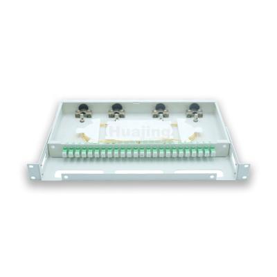 China 19 Inch Rack Mount Fiber Termination Box 48 Cores Dustproof 482.6 x 300 x 1U for sale