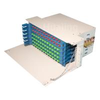 China Steel Frame ODF Fiber Optic Distribution Unit 12-144 Cores Light Grey for sale