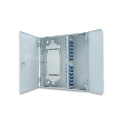 China 2 Door Cable Distribution Cabinet Wall Mounted With Metal Structure 24 Cores for sale