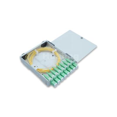 China Metal FTTH Fiber Termination Box 8 Cores Capacity With 2 Cable Entrance for sale