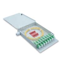 China Wall Mounted Metal FTTH Terminal Box 4 To 16 Cores with FC SC ST Adapter for sale