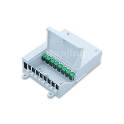 China Compact Fiber Optic FTTH Splitter Box 1:8 Wall Mounting With 1 Cable Inlet for sale