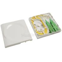 China ABS Fire Retardant Optical Fiber FTTH Box Compact 80x80x20.5mm for sale