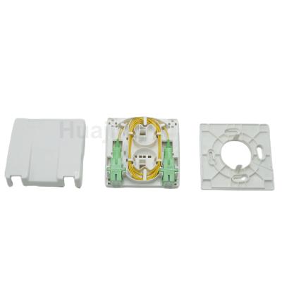China Compact FTTH Optical Fiber Panel 86x86x34mm With 4 SC Adapter Interfaces for sale