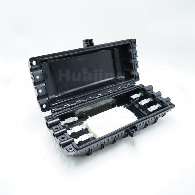 China Horizontal Optical Fiber Closure With Hinged Cover And 3 Inlets 3 Outlets Supporting 240 Cores Capacity for sale