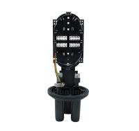 China Compact Vertical Fiber Optic Closure with 3 cable ports and 48 Core Capacity and Heat Shrinkable Sealing for sale