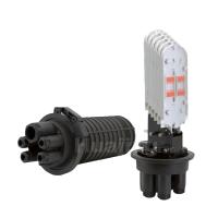 China 5 Ports Vertical Fiber Optic Closure Supporting 144 Cores Capacity With Mechanical Sealing for sale