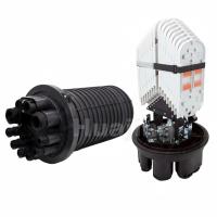 China Vertical Fiber Optic Closure Featuring 9 Cable In Out Ports And 24 Single Core Tray Capacity With Mechanical Seal for sale