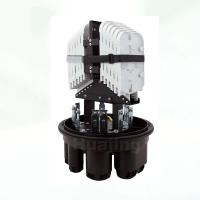 China Compact Vertical Fiber Optic Closure Featuring 9 Cable Ports And 384 Cores Capacity With Mechanical Seall for sale