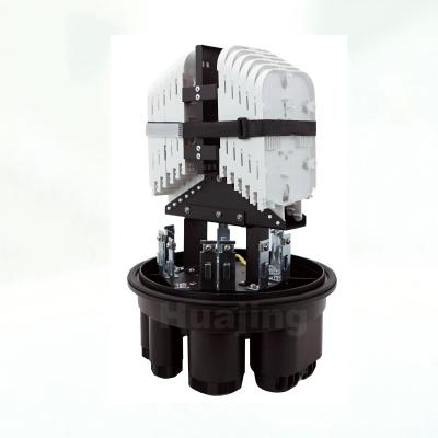 China Compact Vertical Fiber Optic Closure Featuring 9 Cable Ports And 384 Cores Capacity With Mechanical Seall for sale