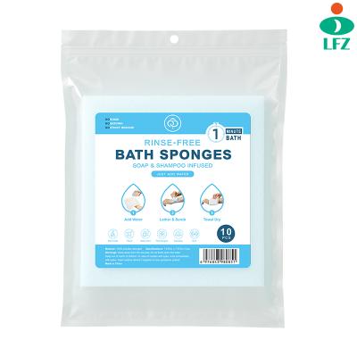 China Disposable Dry Soap Sponge Soaked with Bathing Soap Waterless Bathing Rinse Free for sale