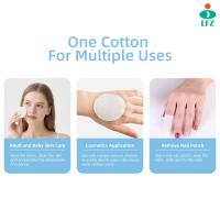 China Cotton Pad Soft Lint Free Facial Rounds with Durable Pressed Seam Design Ideal for Makeup Removal and Gentle Facial Care for sale