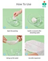 China Large Compressed Towel Tablets Portable Coin Tissues for Travel and Camping Hiking Gym for sale