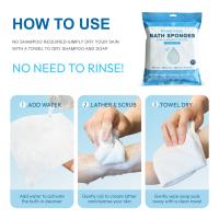 China HOT Sell Soap Bubble Shower Travel Rinse Free Body Bath Wash Rinse Free Bath Sponged Disposable Rinse Free Bath Wipes for sale