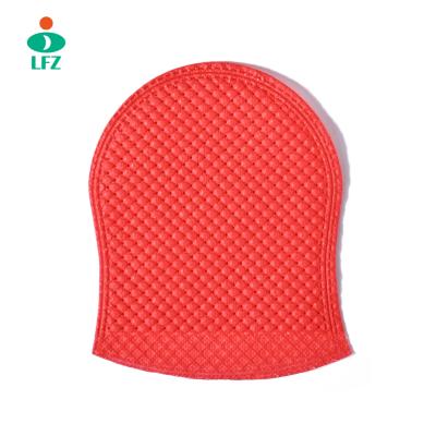 China Custom Disposable Double Sided Shower Bath Body Scrub Mitt With Logo Wearable Magic Scrubber Gloves for Travel for sale