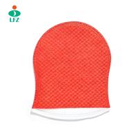 China Custom Disposable Exfoliating All Natural Double Sided Shower Bath Body Scrub Mitt Wearable Scrubber Gloves Spunbonded Fabric for sale