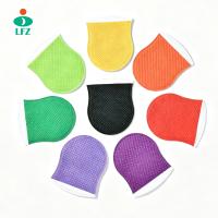 China Custom Disposable Exfoliating All Natural Double Sided Shower Bath Body Scrub Mitt Wearable Scrubber Gloves Spunbonded Fabric for sale