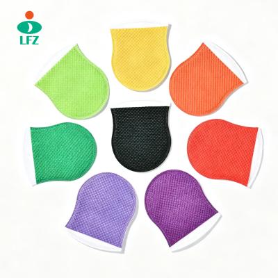 China Custom Disposable Exfoliating All Natural Double Sided Shower Bath Body Scrub Mitt Wearable Scrubber Gloves Spunbonded Fabric for sale