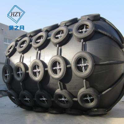 China ISO 17357 Yokohama Pneumatic Marine Rubber Fender 1500mm with Chain Tyre Net for sale