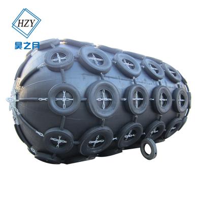 China Inflatable Pneumatic Marine Fender 500x1000mm Black Rubber for Yacht Docking for sale