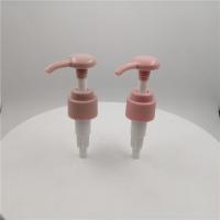 China Pink Color BPA Free Portable 24mm Lotion Pump Ribbed Closure for sale