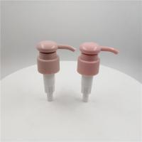China Pink Color BPA Free Portable 24mm Lotion Pump Ribbed Closure for sale