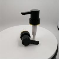 China 33/410mm Plastic Bottle Pump , Lotion Dispenser Pump Replacement With Gold Around for sale