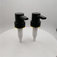 China 33/410mm Plastic Bottle Pump , Lotion Dispenser Pump Replacement With Gold Around for sale