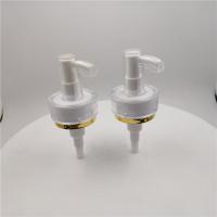 China Cosmetic 33/410 1.5cc Shampoo Dispenser Pump With Gold Around Edge for sale