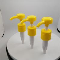 China Rust Proof Plastic 28mm Dish Soap Dispenser Pump Yellow Color for sale