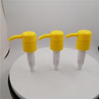 China Rust Proof Plastic 28mm Dish Soap Dispenser Pump Yellow Color for sale