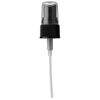 China Black Ribbed SGS Certificate 18mm Fine Mist Sprayer For Cosmetic Bottle for sale