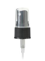 China Black Ribbed SGS Certificate 18mm Fine Mist Sprayer For Cosmetic Bottle for sale