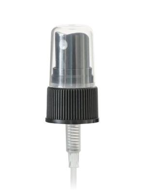 China Black Ribbed SGS Certificate 18mm Fine Mist Sprayer For Cosmetic Bottle for sale