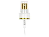 China 18mm 1.4cc/T Perfume Mist Sprayer , Cosmetic Pump Dispenser Gold And Silver Closure for sale