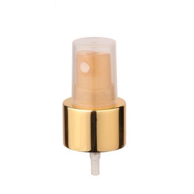 China 18mm 1.4cc/T Perfume Mist Sprayer , Cosmetic Pump Dispenser Gold And Silver Closure for sale