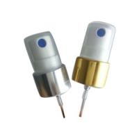 China 18mm 1.4cc/T Perfume Mist Sprayer , Cosmetic Pump Dispenser Gold And Silver Closure for sale