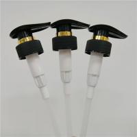 China SGS Approval Down Locking Shampoo Dispenser Pump With Gold Ring for sale