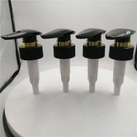 China SGS Approval Down Locking Shampoo Dispenser Pump With Gold Ring for sale