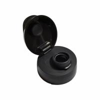China Round Non Spill Black 28mm Flip Top Bottle Caps In Various Sizes for sale