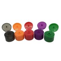 China SGS 24mm Cylinder Bottle Flip Top Cap , 24 410 Flip Top Cap For Water Bottle Smooth Closure for sale